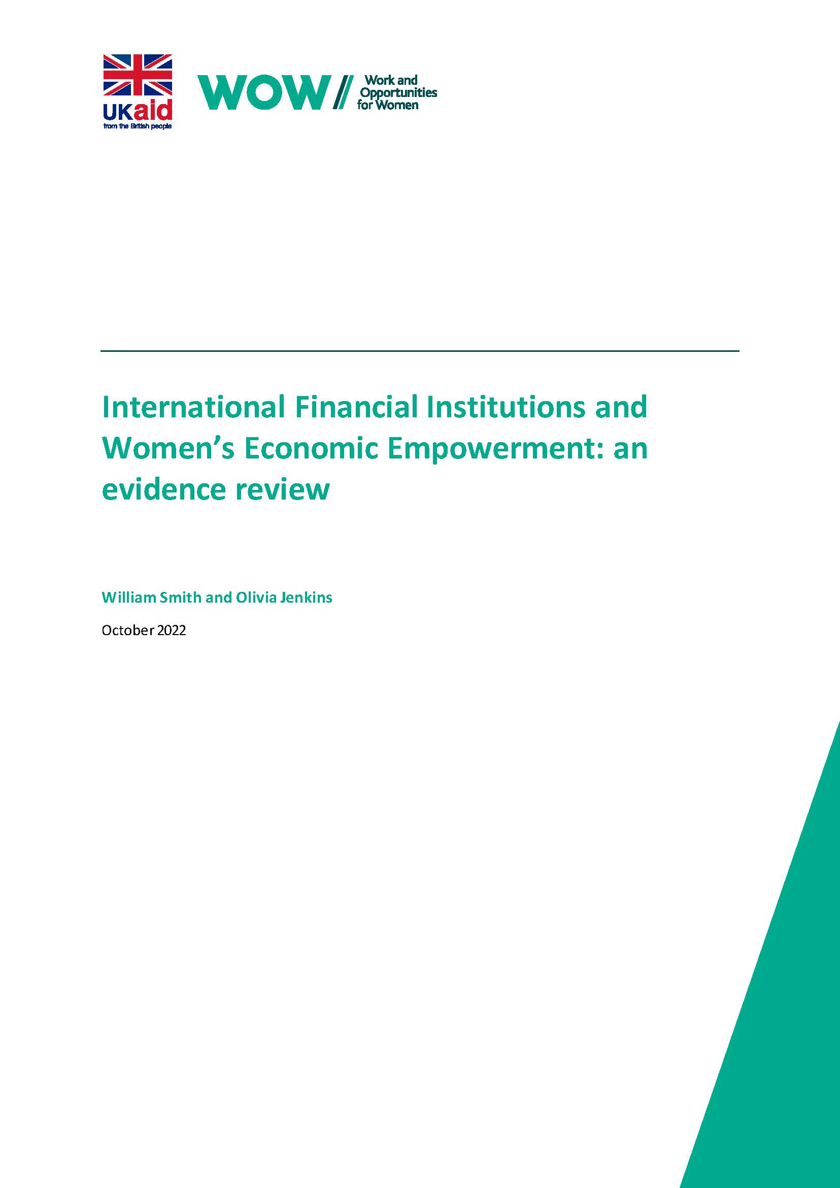 International Financial Institutions And Womens Economic Empowerment